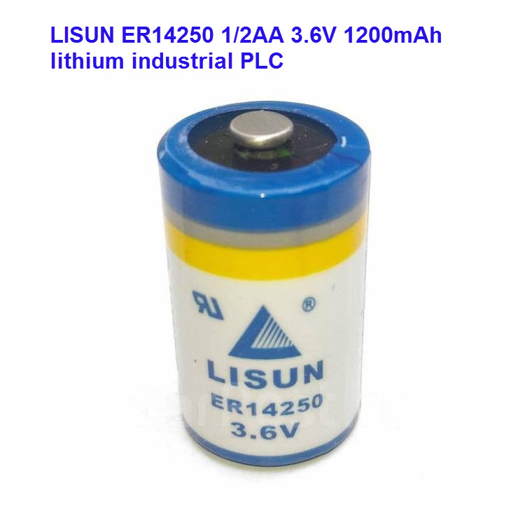 LISUN ER14250 PLC battery 3.6V instrument battery 1/2(AA) Delta PLC ...
