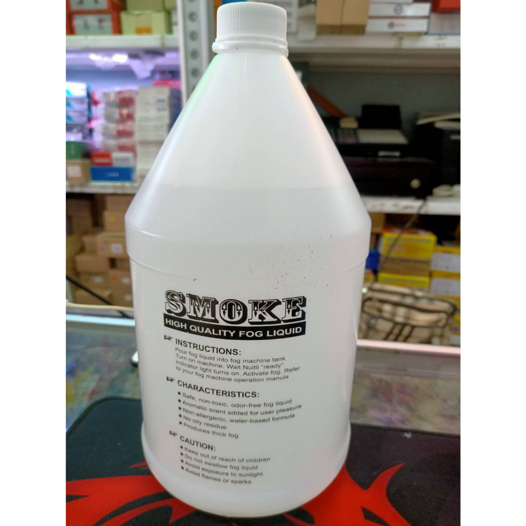 น้ำยาเครื่องสโมค Smoke fog machine oil [ 1 แกลอน 4 ลิตร ] ใช้กับ ...