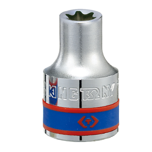 KINGTONY ลูกบล็อกรูท็อค รูจีบดาว6แฉก 1/2" E8 E10 E12 E14 E16 E18 E20 E22 E24 แบบสั้น รุ่น 4375M ...