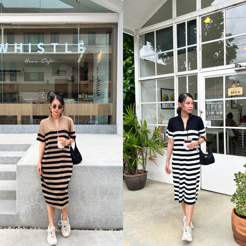 ใส่โค้ด OBOCT100 ลดเหลือ 501.- Plsme.bkk ~ Zippy dress | Shopee Thailand