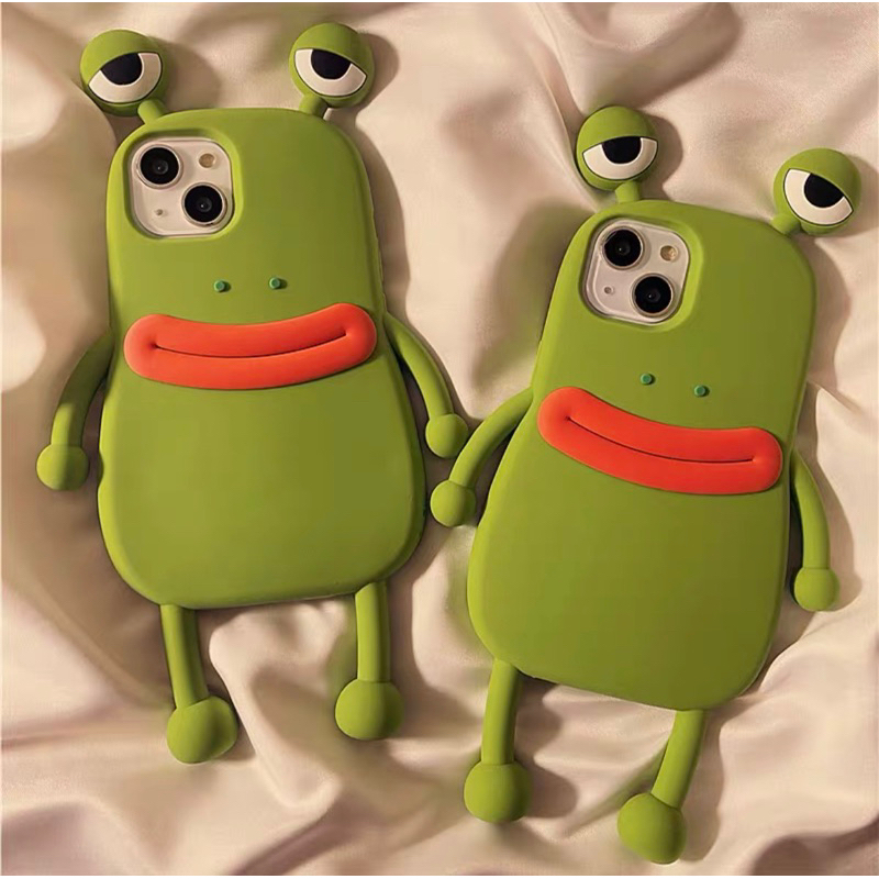 พรีออเดอร์ เคสโทรศัพท์แบบลู่ซือ ไอโฟน แอบรักให้เธอรู้ iPhone green frog ...