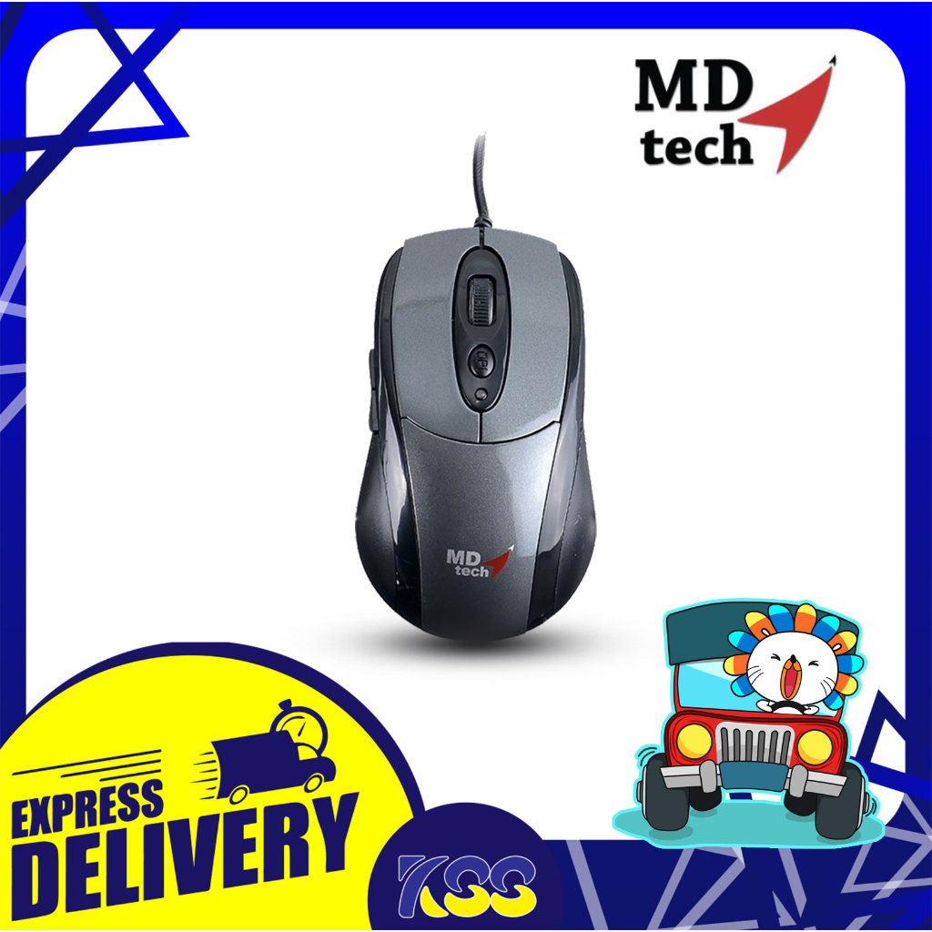 เม้าส์มาตราฐาน เมาส์ออฟฟิศ USB Optical Mouse MD-TECH (BC-180) ดีไซน์ ...