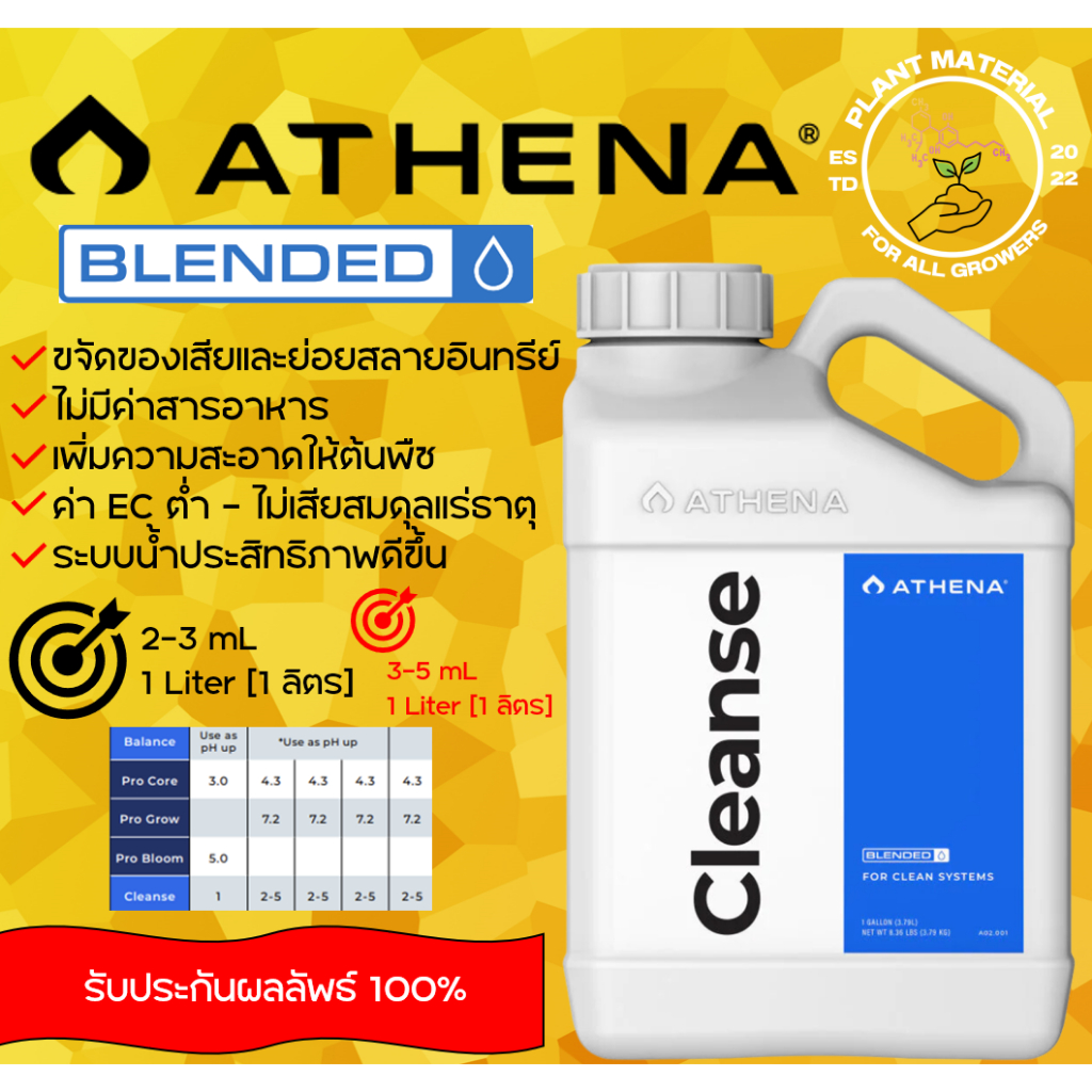 Cleanse - Athena ปุ๋ยย่อยสลายสารอินทรีย์ตกค้างและเพิ่มความสะอาดให้กับ ...