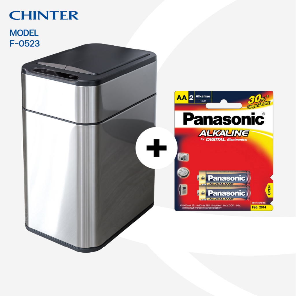 CHINTER F523/528 ถังขยะเซ็นเซอร์ 2 ระบบ ถังขยะสแตนเลส มีฝาเปิดปิดระบบ ...