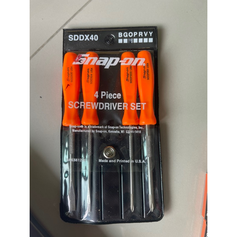 Snap On Mini Screwdriver Set 4 Piece ชุดไขควงมินิ 4 ชิ้น ด้ามแข็งส้ม ...