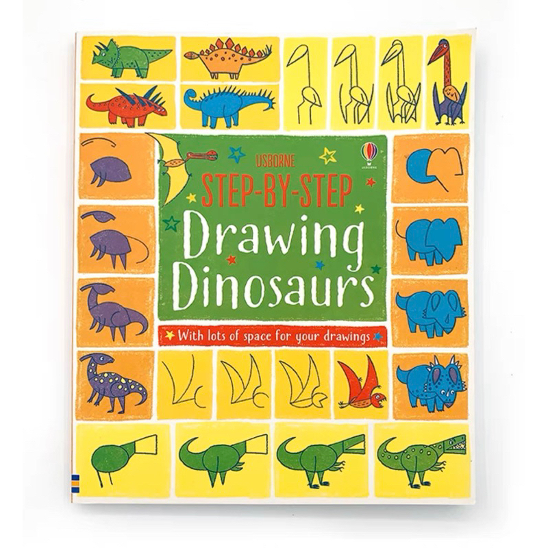 Usborne A Drawing & A Puzzle A Day & Step-by-Step / Drawing Dinosaurs ...