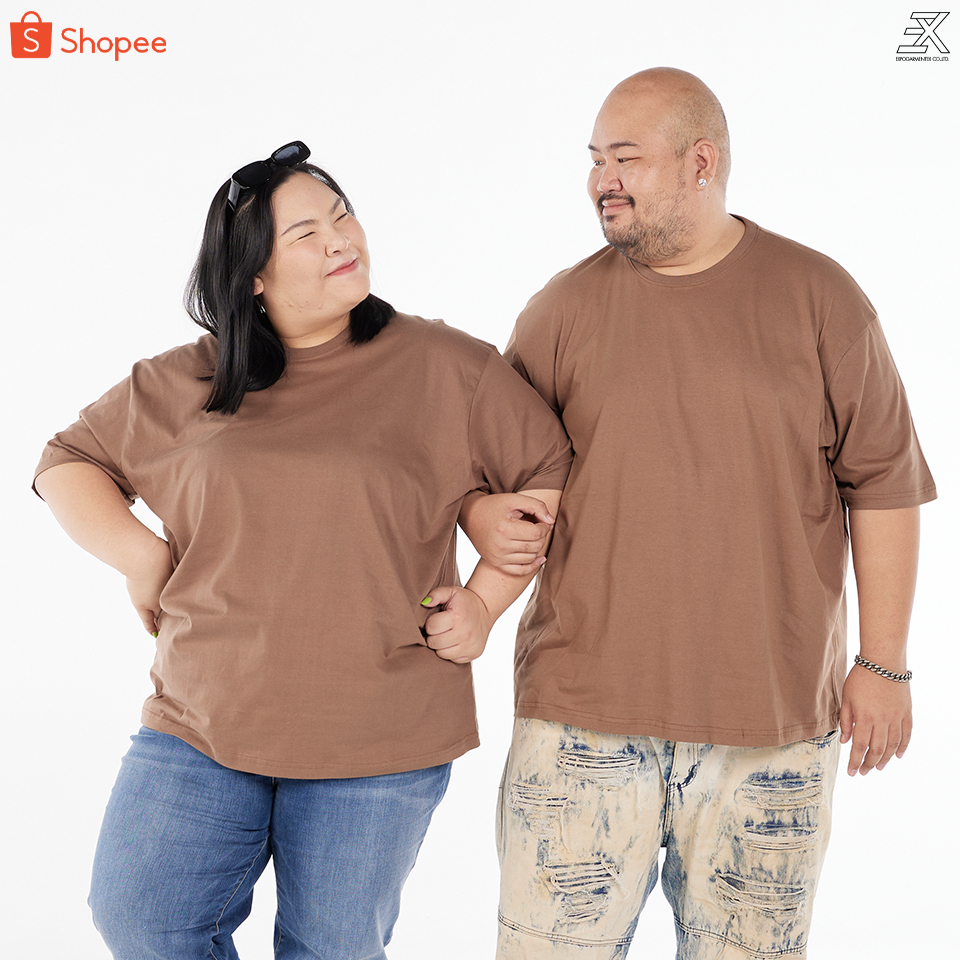 Expogarment เสื้อยืด ไซส์ใหญ่ เอิร์ธโทน Earthtone คอกลม แขนสั้น คอตตอน 2XL - 6XL Plus size ...