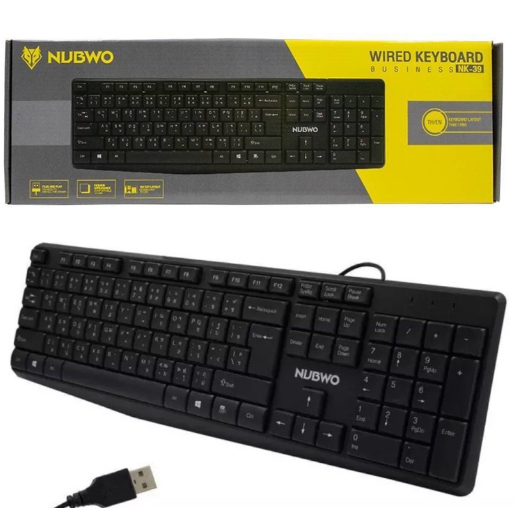 USB KEYBOARD NUBWO (NK-039 BUSINESS) BLACK , NK42 คีย์บอร์ด | Shopee Thailand