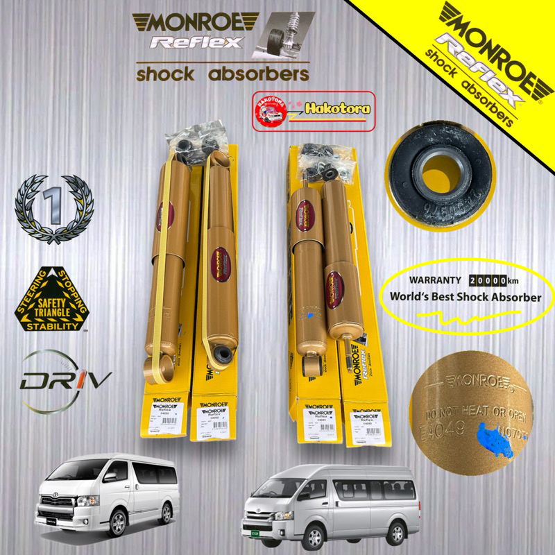 โช๊คอัพ หน้า หลัง Monroe reflex gold toyota commuter ventury ปี 2005 ...