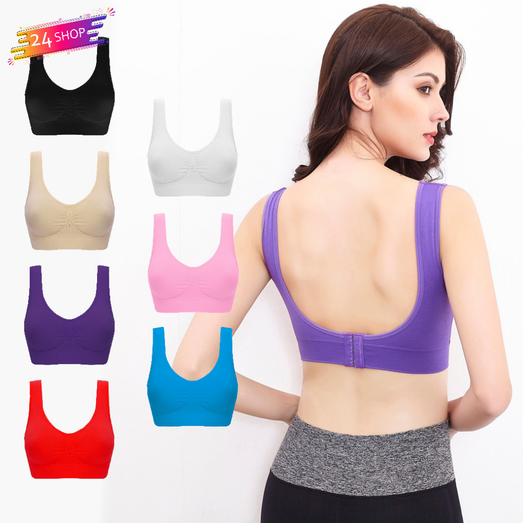 ส่งฟรี SB-115 [24Shop] สปอร์ตบราตะขอหลัง บราออกกำลังกาย ชุดชั้นใน บราแฟชั่น | Shopee Thailand