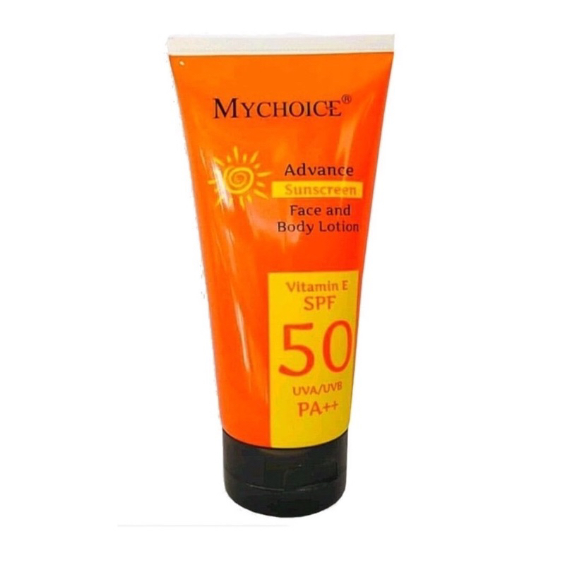 Mychoice กันแดดมายช้อยส์ สูตร ใหม่ หลอดสีส้ม Vitamin E SPF50 PA ...