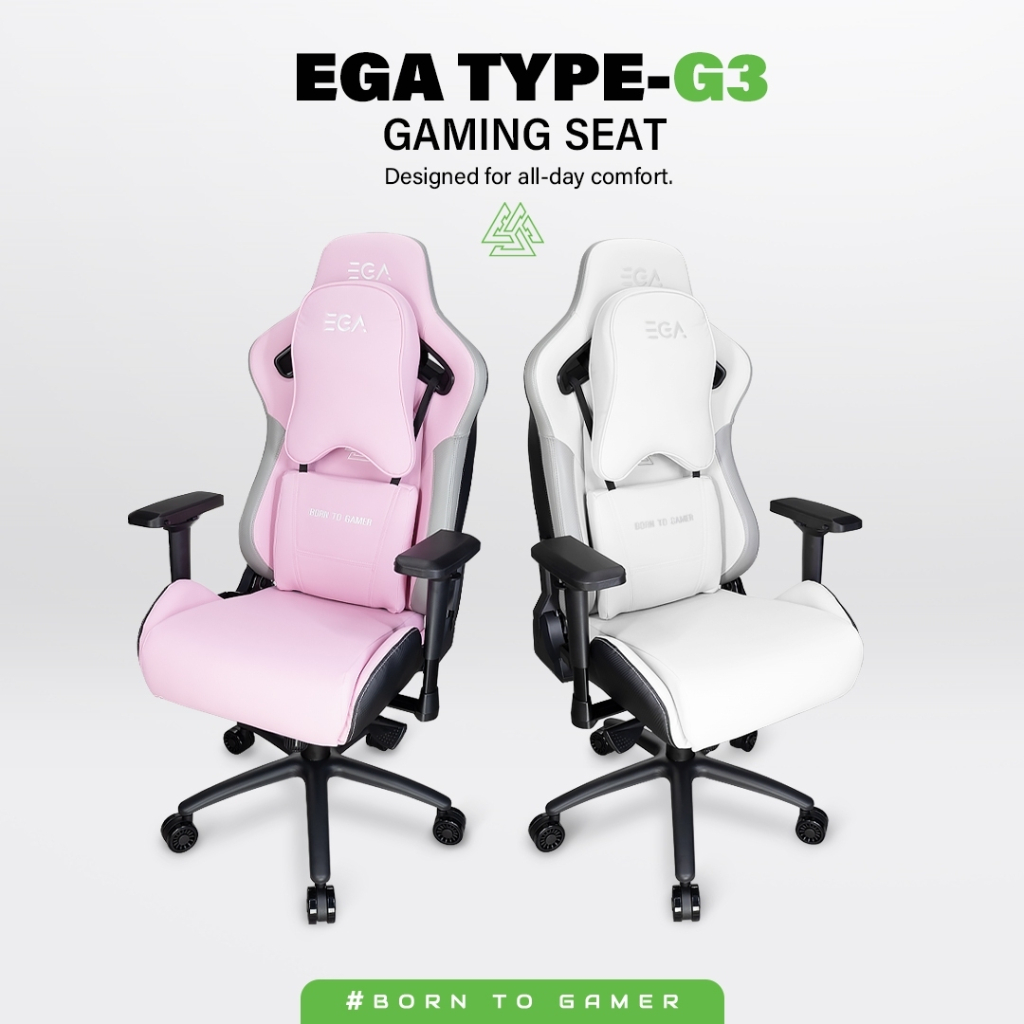 EGA GAMING SEAT TYPE-G3/รับน้ำหนักได้ถึง 200 KG (แถมฟรีเสื้อ 1 ตัว ...