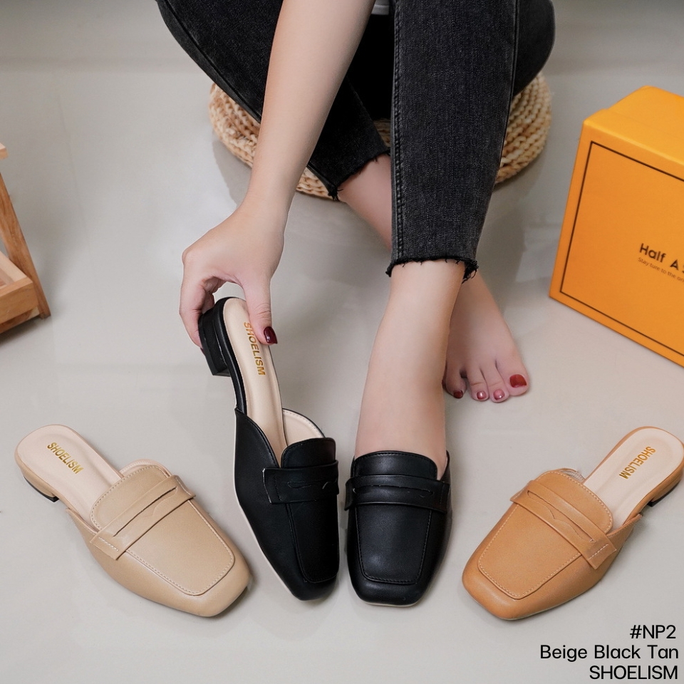 NP2 #รองเท้าคัชชูเปิดส้น สวยเก๋ทุกมุม ใส่ทำงานแบบตัวแม่ก็ดีย์ หนังนิ่ม สวมใส่ง่ายเดินสบาย ...