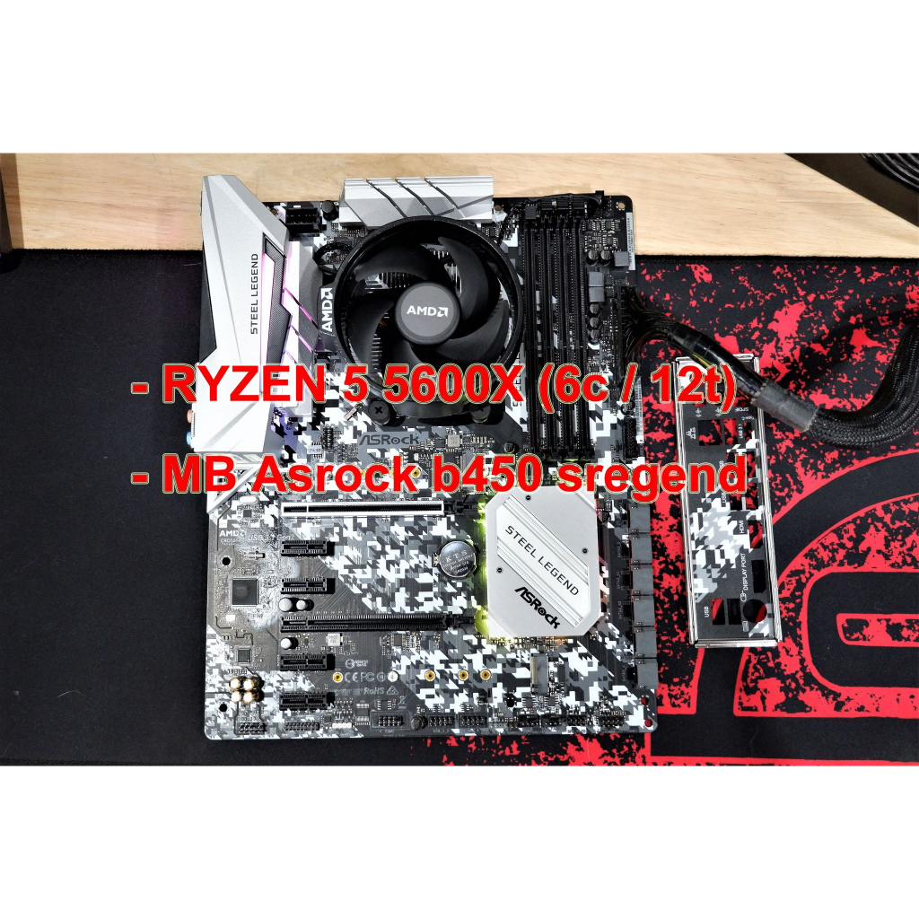 RYZEN 5 5600X พร้อมบอร์ด Asrock b450 legend | Shopee Thailand