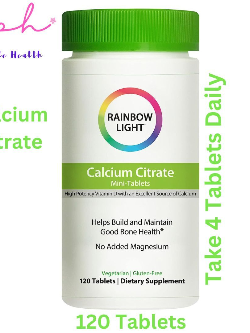 Rainbow Light Calcium Citrate 120 Mini Tablets แคลเซียมไซเตรท 120 เม็ด ...