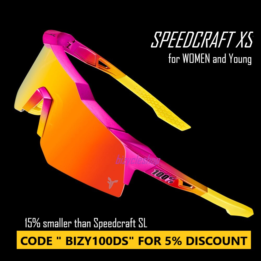 แว่น 100% SPEEDCRAFT XS SUNGLASSES ไซส์เล็กพิเศษ แว่นปั่นจักรยาน ...