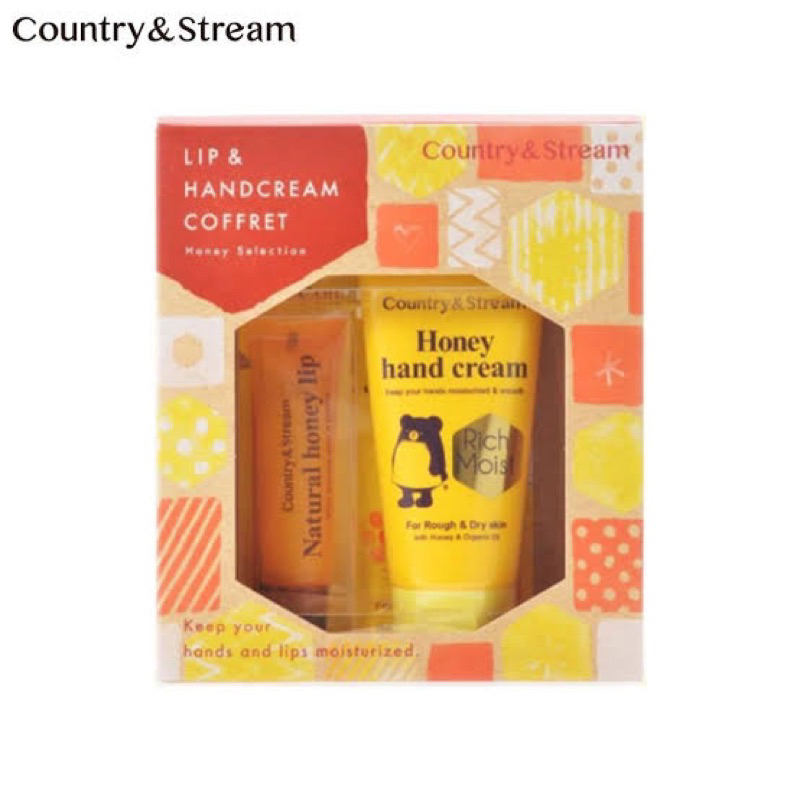 Country & Stream Honey Lip and Hand Cream Coffret ♥ ในเซ็ตประกอบไปด้วย ลิปเซรั่ม & ครีมทามือ ...