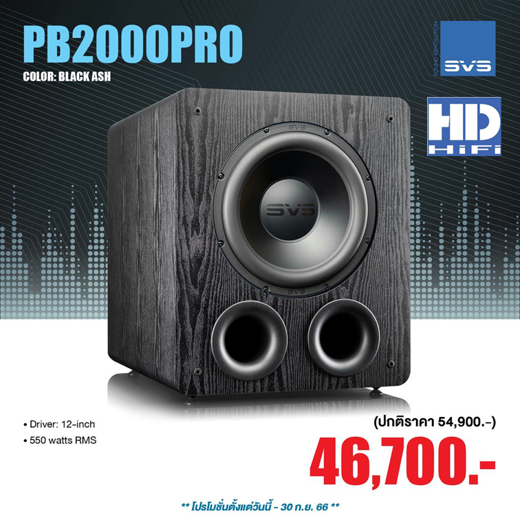 SVS PB2000 Pro Subwoofer Speaker Black Ash 12'' | Shopee Thailand