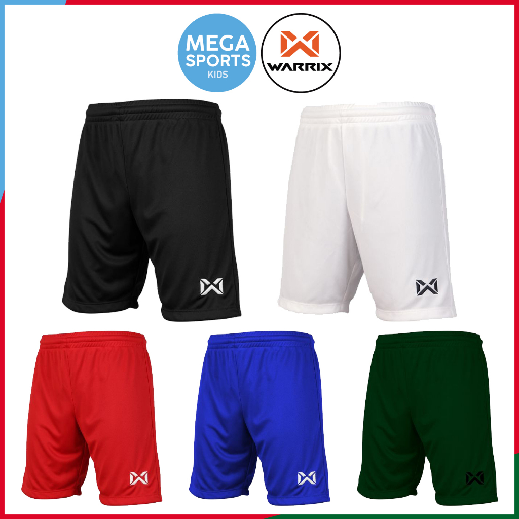 Warrix กางเกงฟุตบอล เด็ก ขาสั้น เอวยางยืด พร้อมเชือก 1509K 202FBKCL00 | Shopee Thailand