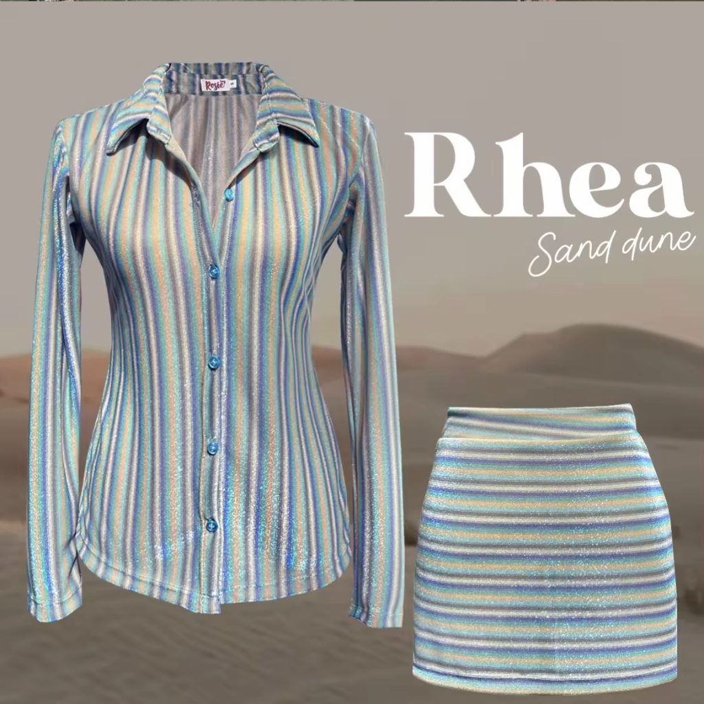 ส่งต่อ Rhea Set ชุดเซท ผ้าวิ้ง ( shirt and skirt ) จาก Hey Rosie The Label | Shopee Thailand