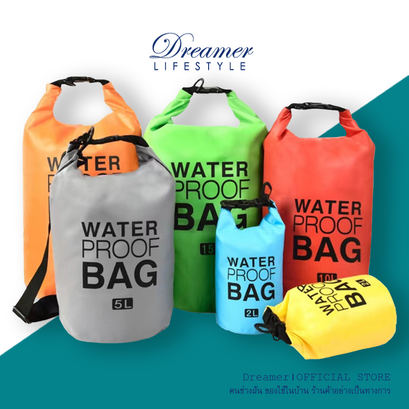 Dreamer กระเป๋ากันน้ำ ถุงกันน้ำ Waterproof Bag Ocean pack 5L 10L 15L 20L | Shopee Thailand