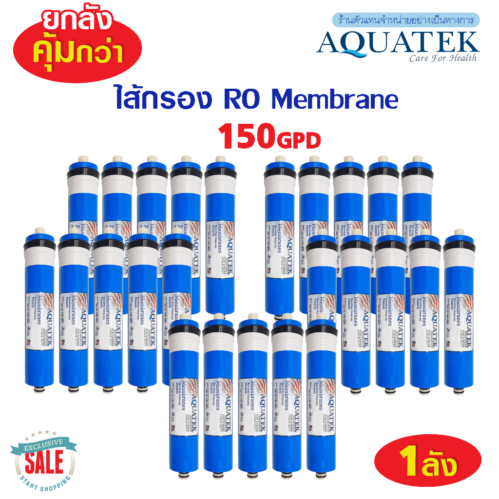 ยกลัง ไส้กรองน้ำ เมมเบรน RO Membrane 150 GPD AQUATEK 2012 เครื่องกรองน้ำ ตู้น้ำหยอดเหรียญ Mazuma ...