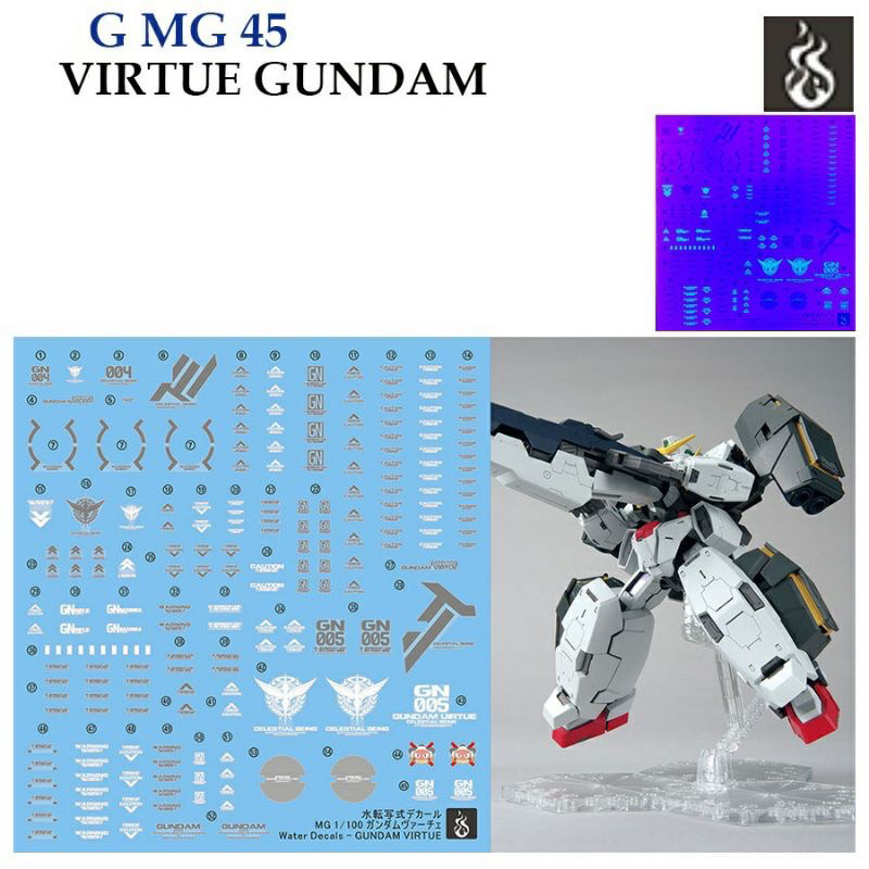 ดีคอลน้ำ [Ghost] MG 45 Virtue Gundam MG 1/100 Fluorescent Water Decal GMG45 GMG 45 MG45 | Shopee ...
