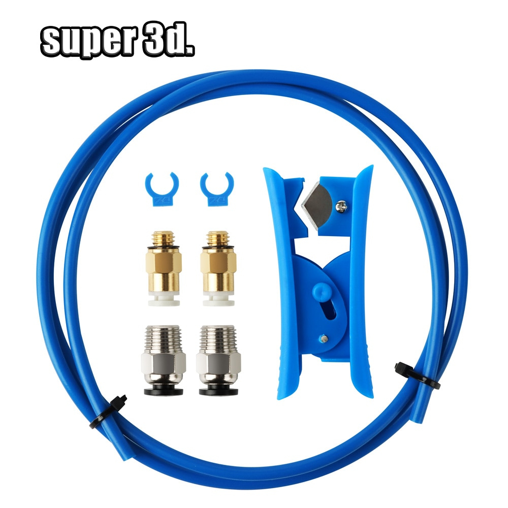 PC4-M6/PC4-M10 Pneumatic Connector With 1M PTFE Tube 2*4MM Tube Cutter ...