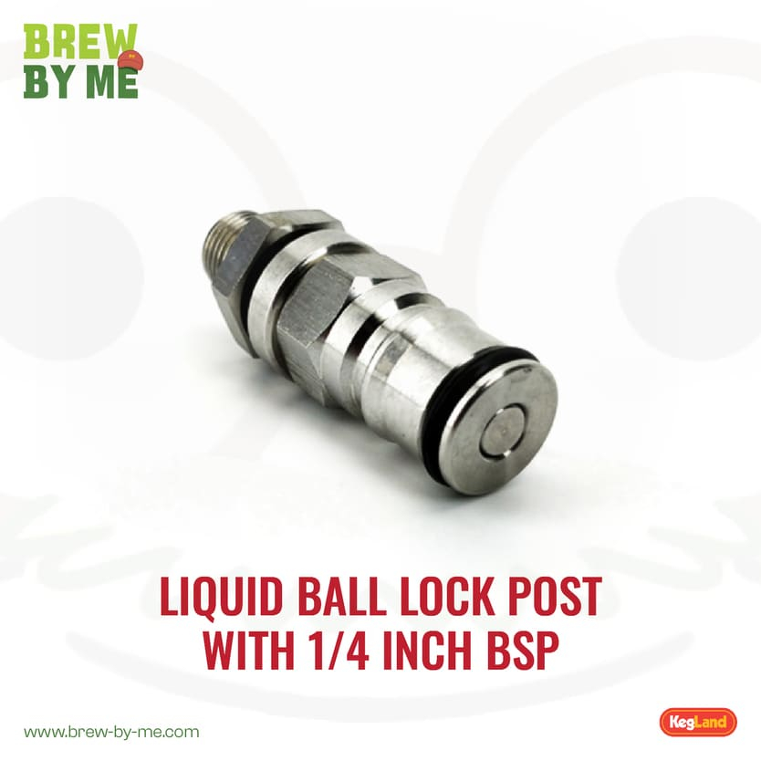 Ball Lock Post with 1/4 Inch BSP Bulkhead Assembly - Liquid line ...