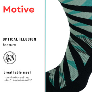 MOTIVE SOCK ถุงเท้าวิ่ง รุ่น ILLUSION⭐Sport Performance ระดับหน้าแข้ง ถุงเท้ากีฬา ถุงเท้าวิ่ง ...