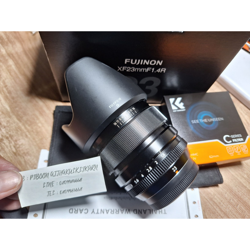 สภาพสวย 97% เลนส์ Fuji 23mm F1.4 XF Fujinon Fujifilm Lens อดีตประกันศูนย์ไทย | Shopee Thailand