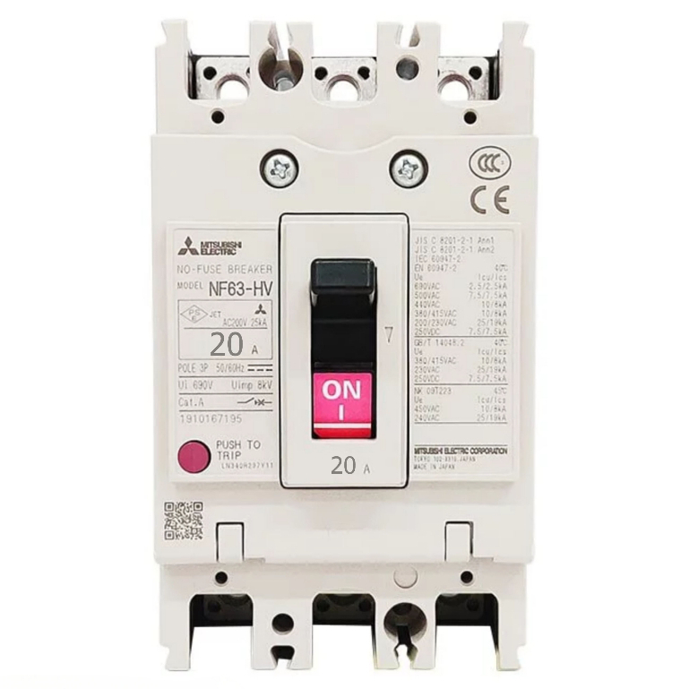 เบรกเกอร์ Mitsubishi NF63-HV 3P 20A 32A 50A 63A มิตซูบิชิ NF63 HV | Shopee Thailand