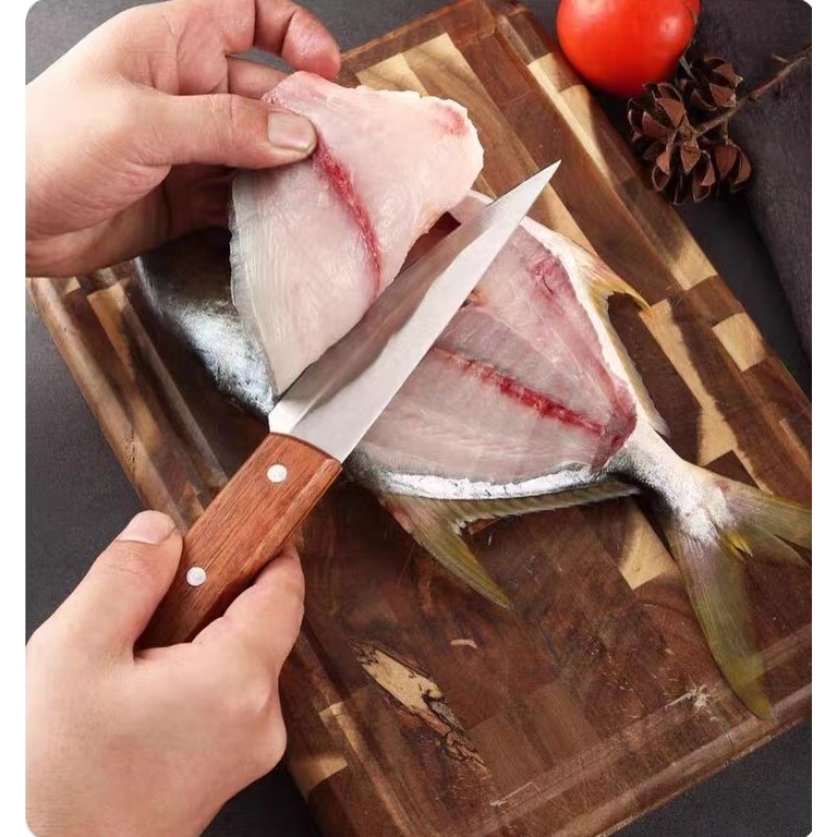 Sd36 มีดสแตนเลสแถมซอง มีดแล่เนื้อ มีดหั่นผัก มีดคมๆ | Shopee Thailand