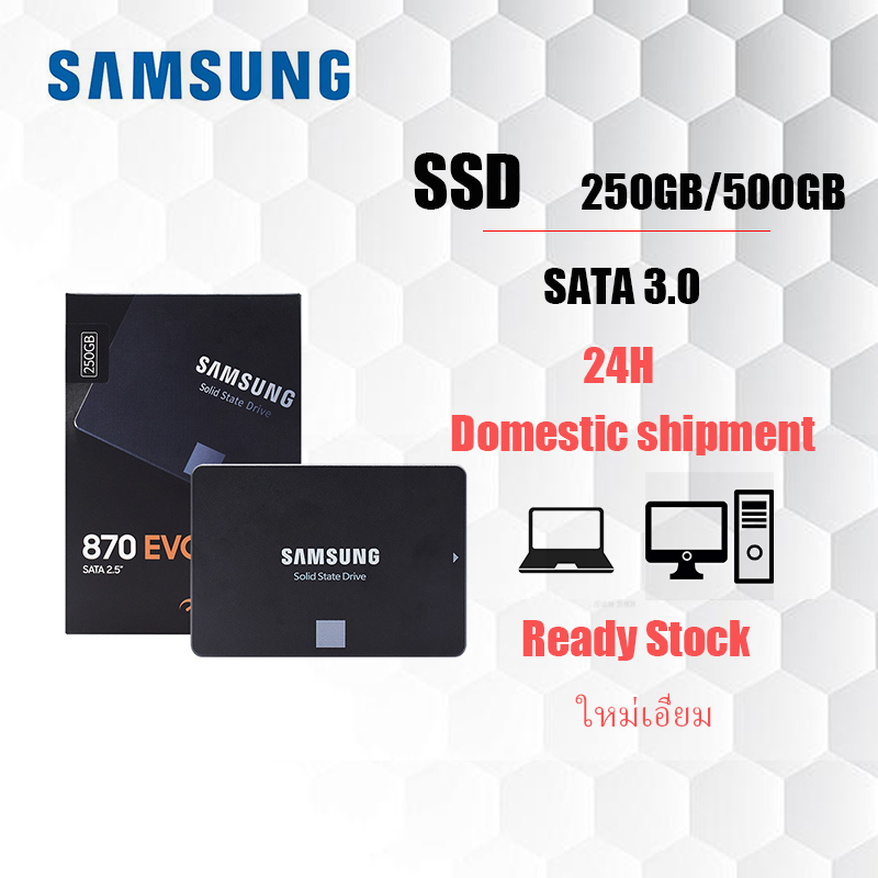 【สินค้าเฉพาะจุด】128GB/250GB/500GB 2.5'' SATA SSD 870 Evo Internal Solid ...