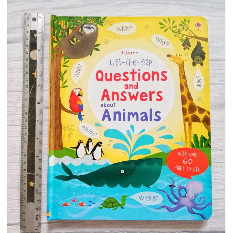 Usborne Lift the flap Questions and Answers about Animals หนังสือเด็ก ...