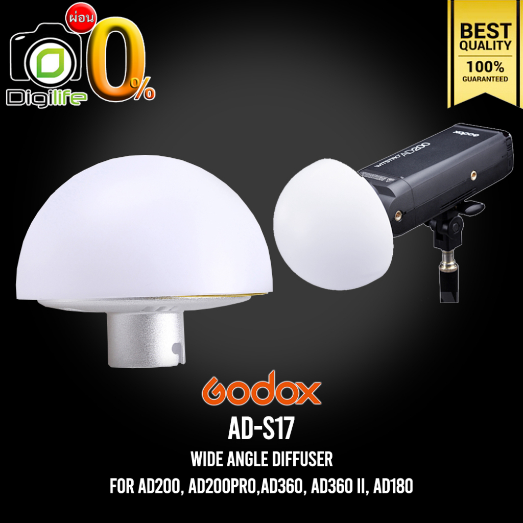 Godox Softbox AD-S17 โดม Diffuser สำหรับ Godox AD200, AD200Pro, AD180 ...