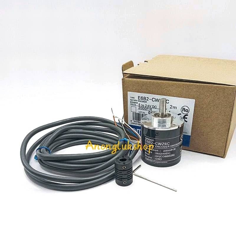 ROTARY ENCODER E6B2-CWZ6C 2000P/R เอ็นโค้ดเดอร์โรตารี่ OMRON 5-24VDC ...