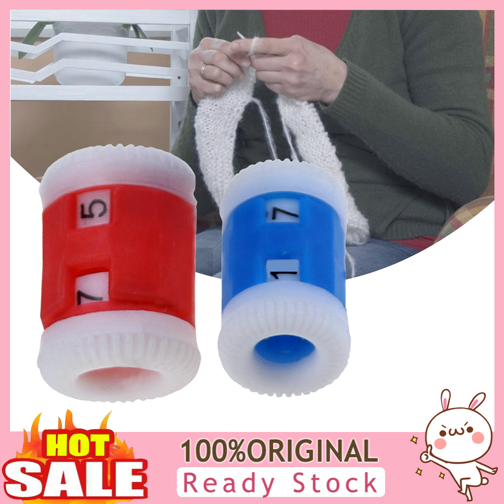 [B_398] Compact Crochet Row Counter Manual Convenient Knitting Stitch ...