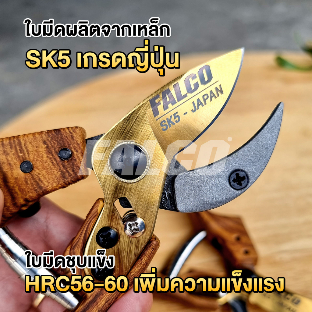 Falco กรรไกรตัดกิ่งลายไม้ SK5-JAPAN กรรไกรตัดกิ่ง กรรไกรแต่งกิ่ง 8 นิ้ว กรรไกรตัดแต่งกิ่งไม้ ...