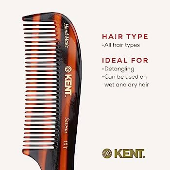 หวี KENT 10T Handmade 199mm Large Handled Rake Comb | Shopee Thailand