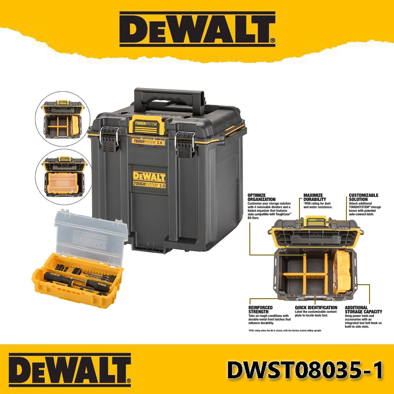 Dewalt DWST08035-1 TOUGHSYSTEM 2.0 กล่องลึกครึ่งความกว้าง | Shopee Thailand