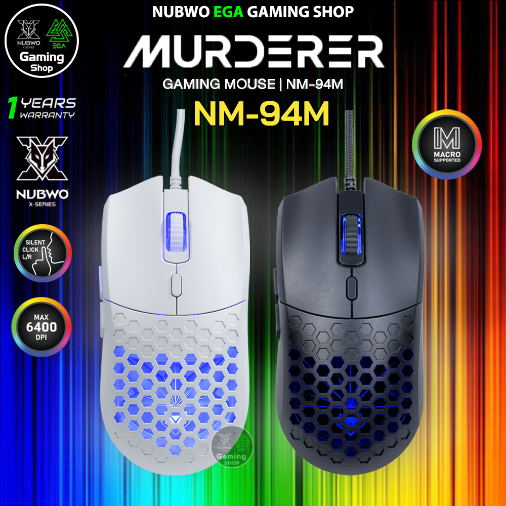 🎮 GAMING NUBWO NM-94M GAMING MOUSE เมาส์เกมมิ่ง มีไฟ RGB MURDERER ...