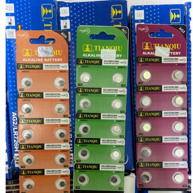 ถ่านกระดุม ถ่านนาฬิกา LR44 A76 LR41 192 LR626SW 377 LR621SW 364 LR1130H ...