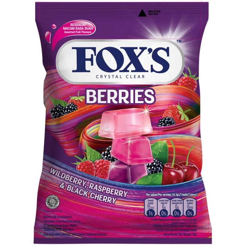 Fox's Crystal Clear Candy ลูกอมคริสตัลแคนดี้ น้ำหนัก 90 กรัม มี 5 รส สินค้ามีฮาลาล | Shopee Thailand