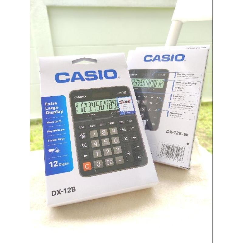 CASIO Calculator รุ่น DX-12B เครื่องคิดเลขมือสอง*สภาพมือหนึ่ง* | Shopee Thailand