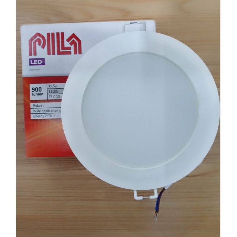 PILA โคม LED โคมดาวน์ไลท์ฝังฝ้า ทรงกลม สีขาว แสง PILA LED Recessed ...
