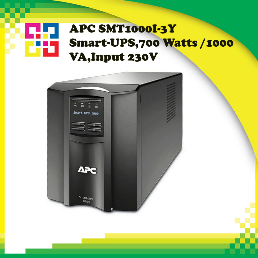 APC SMT1000I-3Y Smart-UPS,700 Watts /1000 VA,Input 230V | Shopee Thailand