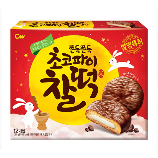 ขนมเกาหลี คุ้กกี้ชอลต็อก พาย Chungwoo Food Choco Pie Chaltteok 쵸코파이찰떡 ...