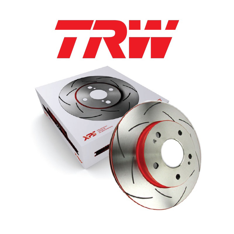 TRW XPS จานเบรคแต่ง เซาะร่อง disc brake ดิสเบรค แท้ Toyota Vios 2013 gen3 255 259 275 mm ทนความ ...