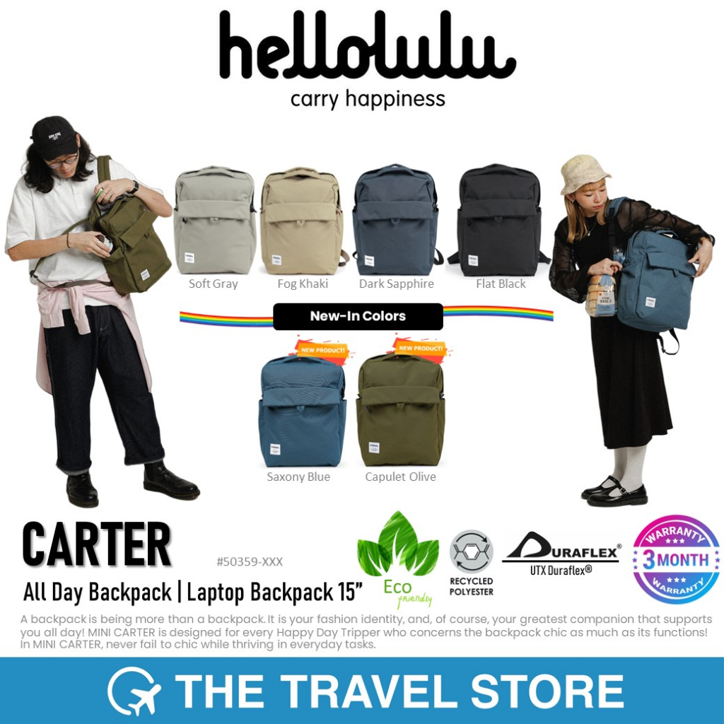 HELLOLULU CARTER All Day Backpack | Laptop Backpack 15” (50359-XXX) กระเป๋าเป้ กระเป๋าใส่ ...